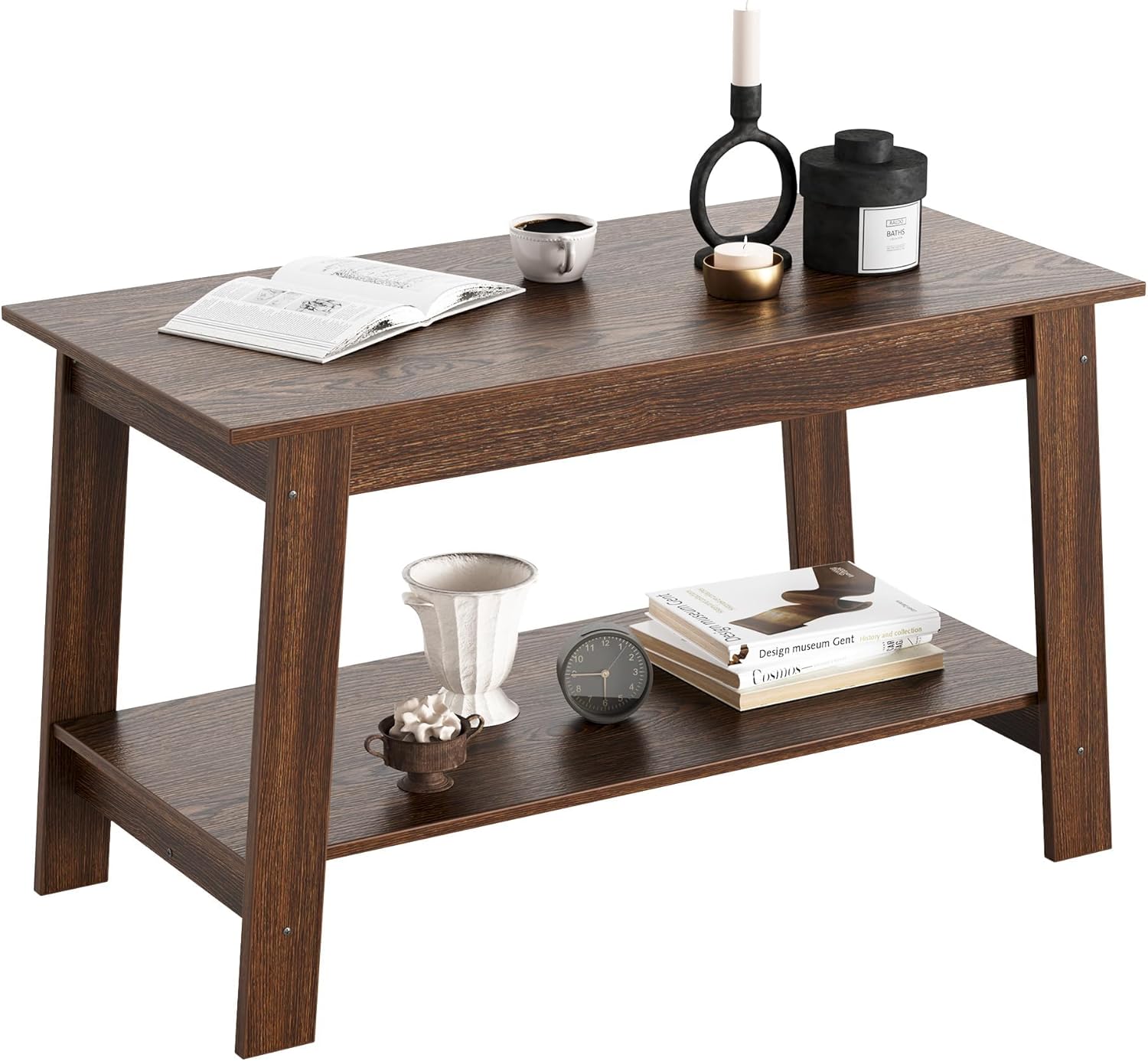 Garvee 31.5 Inch Coffee Table with 2-Tier Storage – Modern Industrial ...