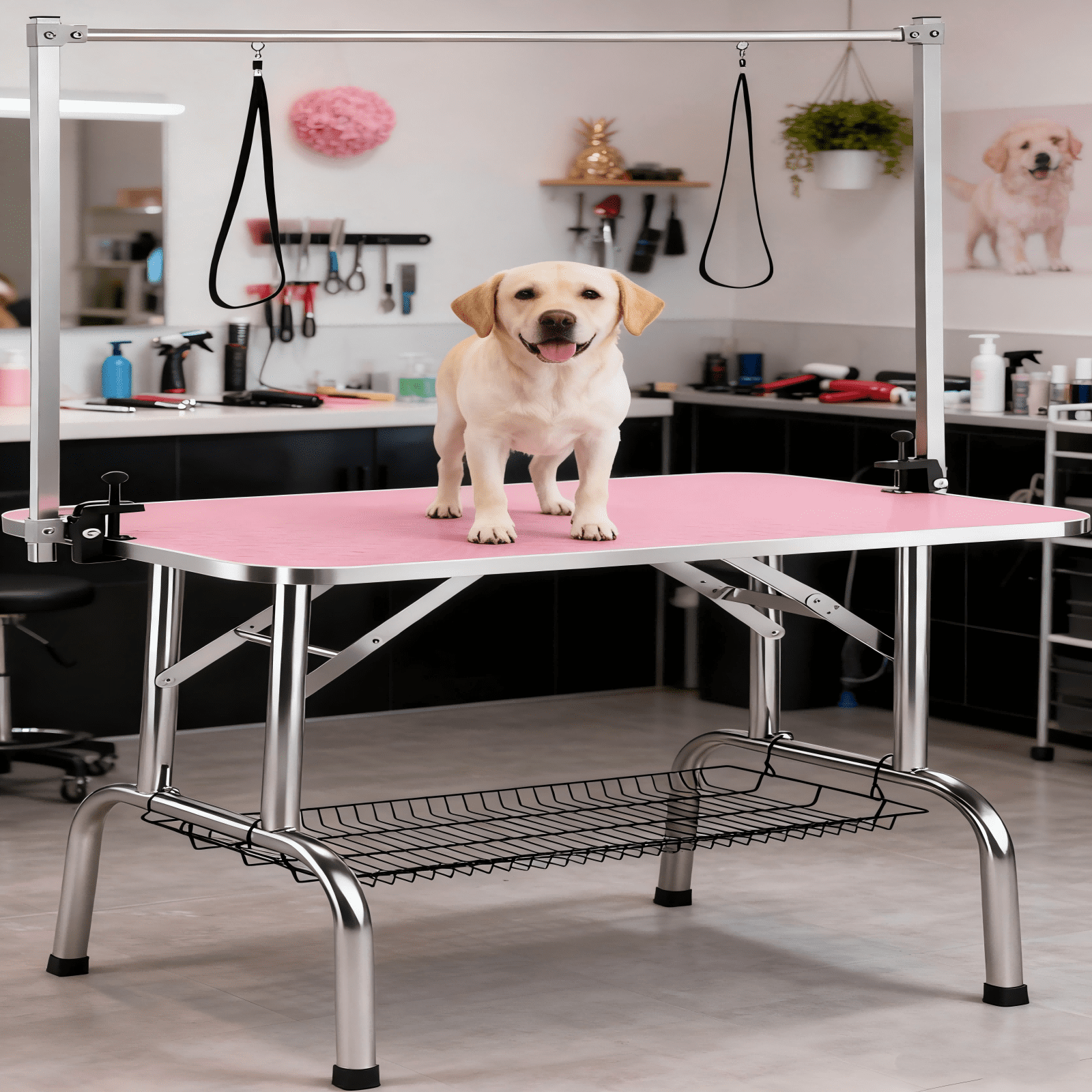 Garvee 36" Pet Grooming Table, Adjustable Height with Arm & Noose ...