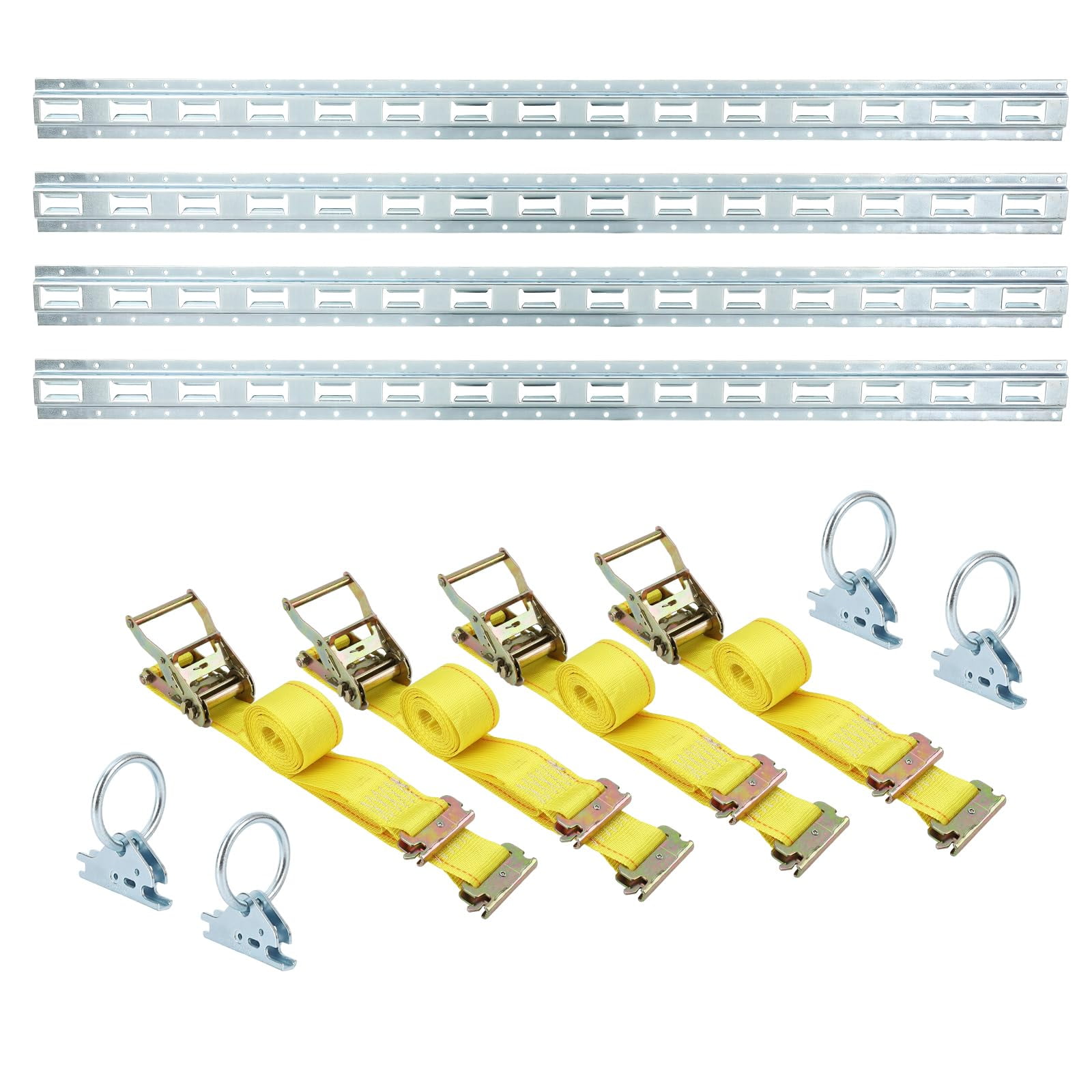 Garvee 4-Pack Vertical E-Track Tie-Down Rails, 5FT Cargo Securing ...