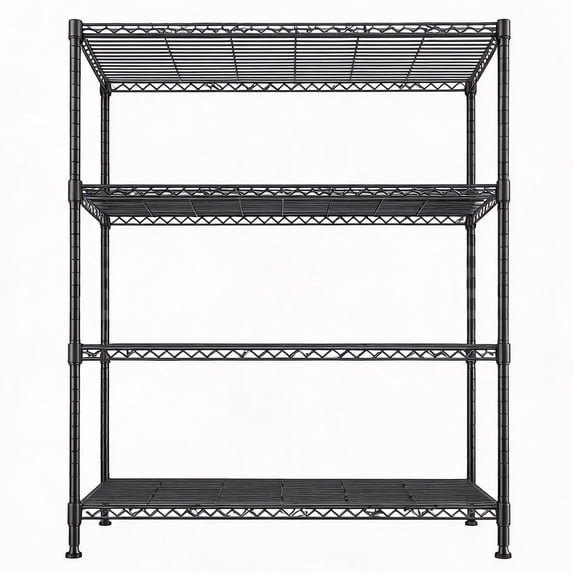 Garvee 4-Tier Heavy Duty Wire Shelving Unit Adjustable Metal Storage ...