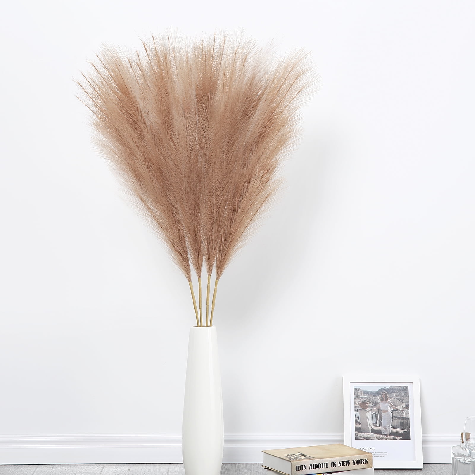 Garvee 4 pcs Extra Large Faux Pampas Grass Decor, 44 Inch Large Tall ...