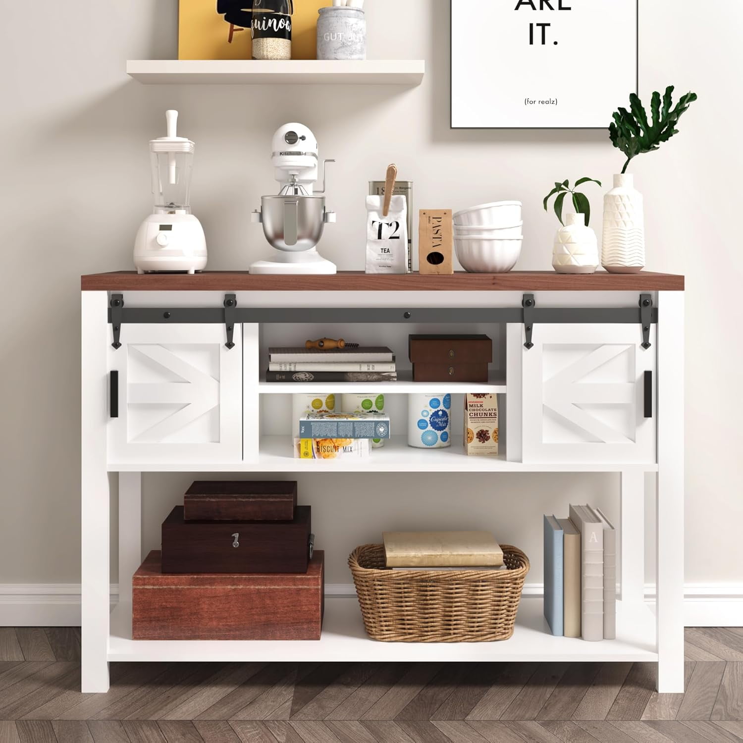Garvee 47.2" Console Table with Storage, Tall Entryway Table with ...
