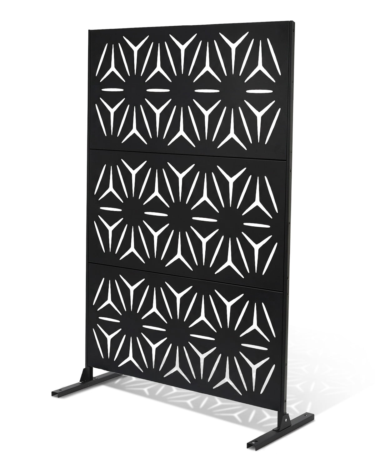 Garvee 48x75 in Metal Privacy Screen, Outdoor Steel Decorative Fence ...