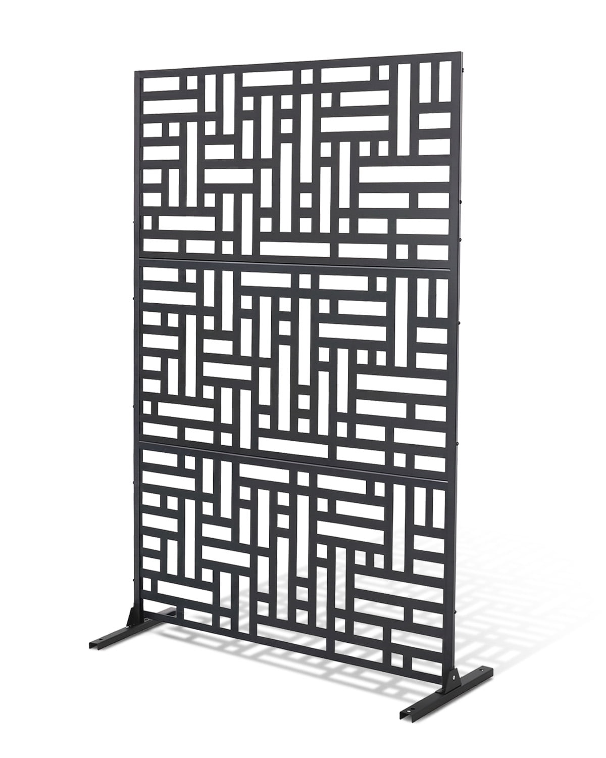 Garvee 48x75 in Metal Privacy Screen, Outdoor Steel Decorative Fence ...