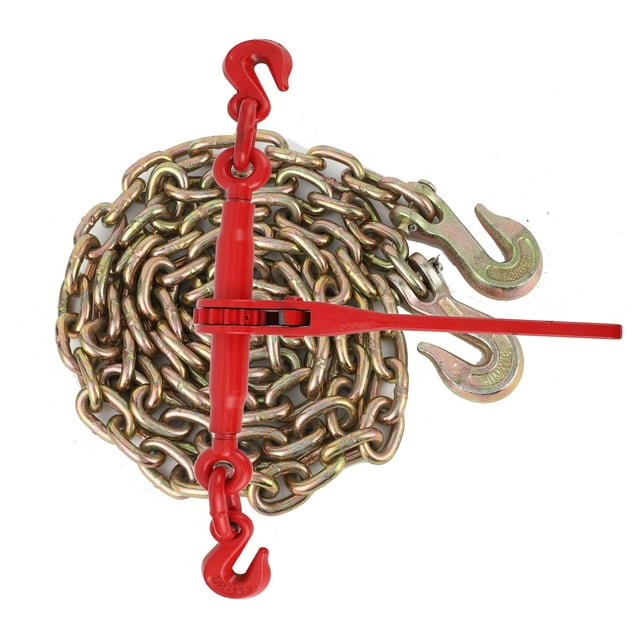 Garvee 5/16" -3/8" Chain Binder, 5/16"×10ft Chains with 1 Binder and 1 ...