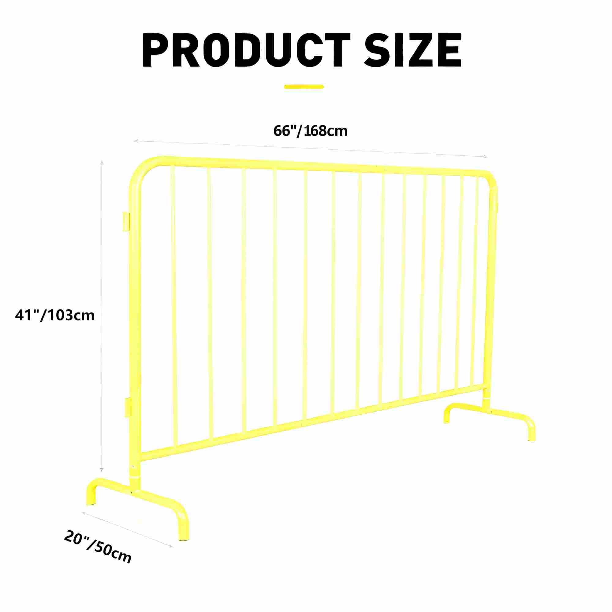 Garvee 5.5 ft Interlocking Steel Barricade, Powder-Coated Rust-Proof ...
