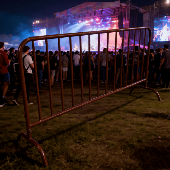 Garvee 5 ft Interlocking Steel Barricade, Powder-Coated Rust-Proof Crowd Control Fence w ...