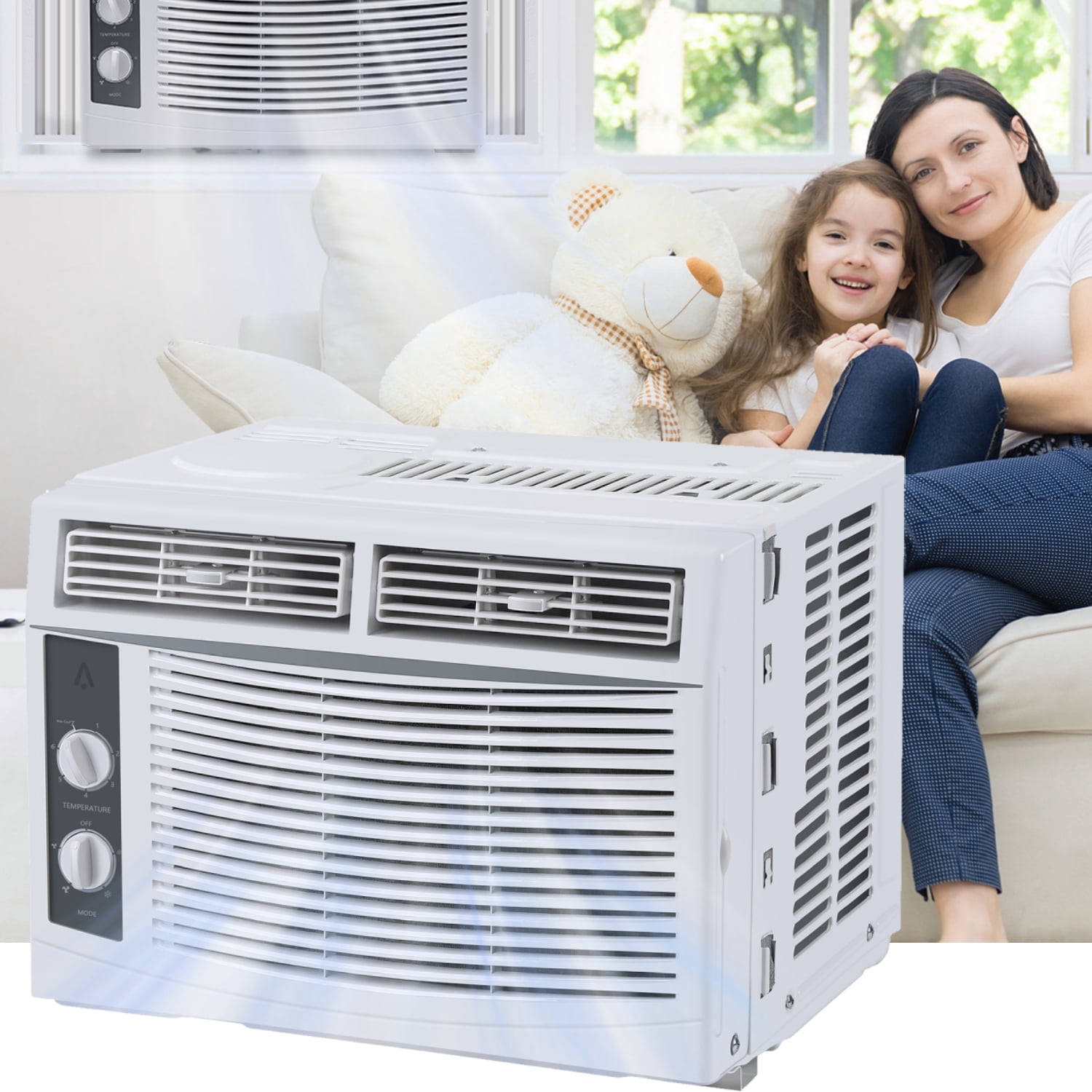 GARVEE 5000 BTU Window Air Conditioner, Fast Cooling, 7 Temperature ...