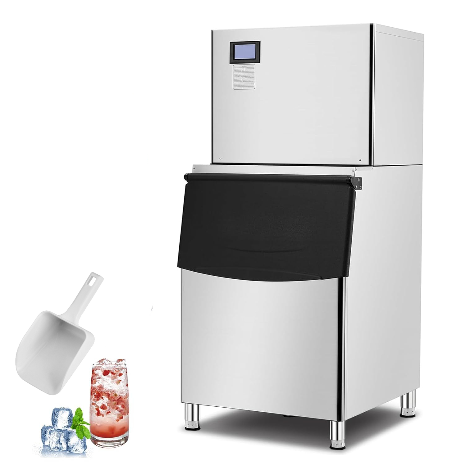 Garvee 550lbs/24H Commercial Ice Maker Machine, Stainless Steel ...