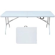 Magshion Round Folding Table, 5.5ft Portable Plastic Table with Handle ...