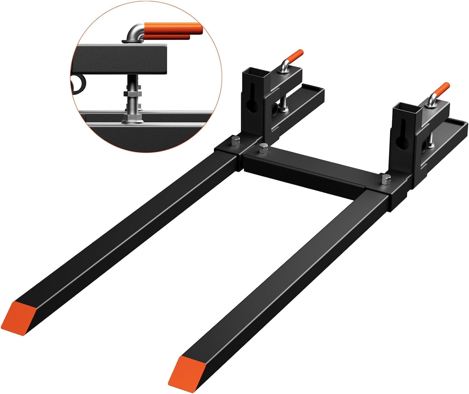 Garvee 60" Pallet Forks, 4000 lbs Clamp on Tractor Bucket Forks, Heavy ...