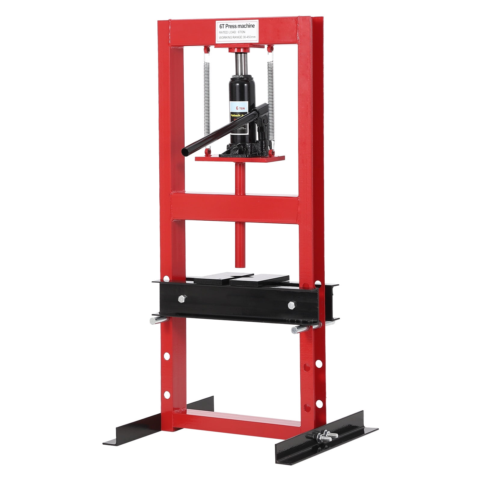 Garvee 6T Hydraulic Shop Press, Adjustable Table, 2 Press Plates ...