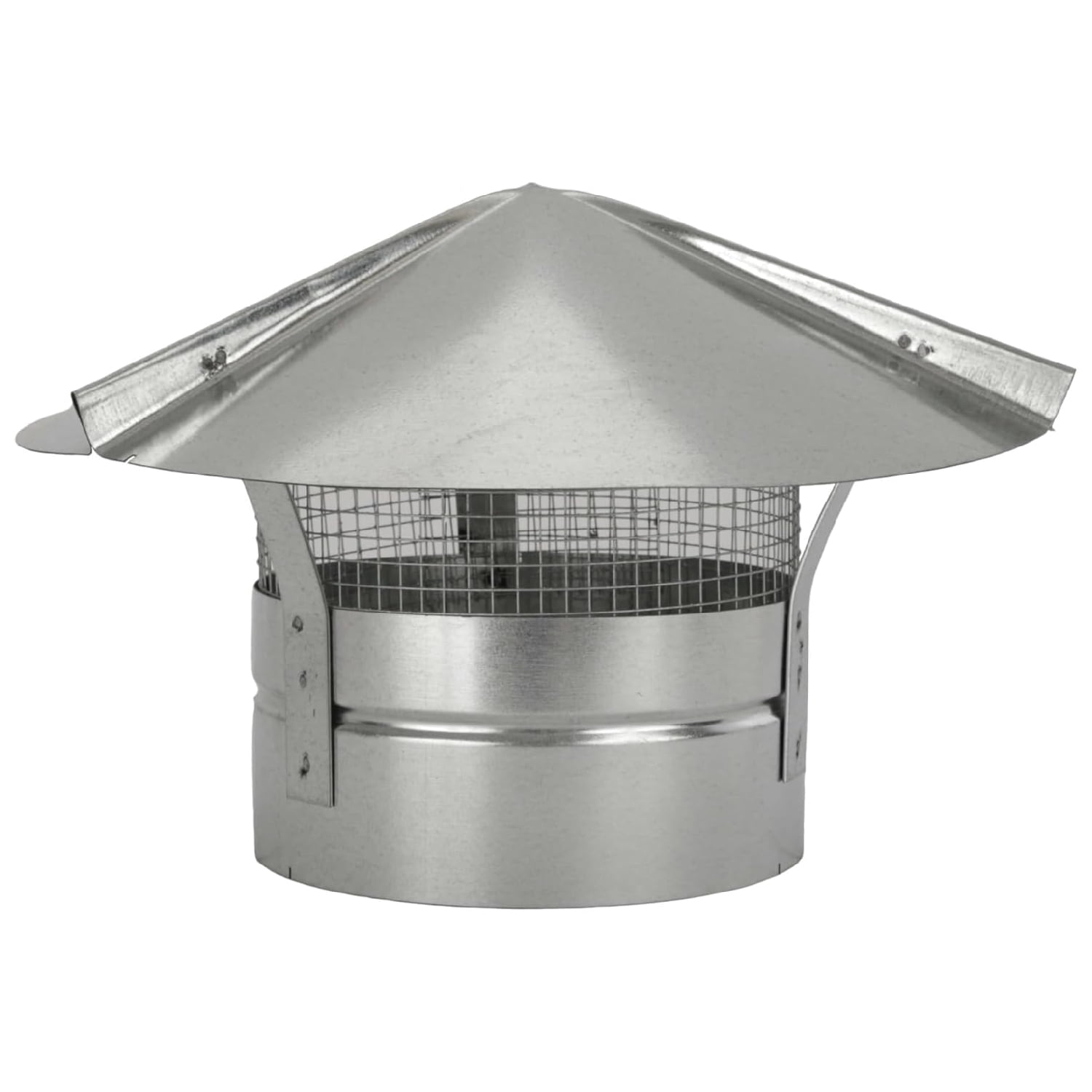Garvee 7"-8" Round Chimney Cap, Galvanized Steel Roof Rain Chimney ...