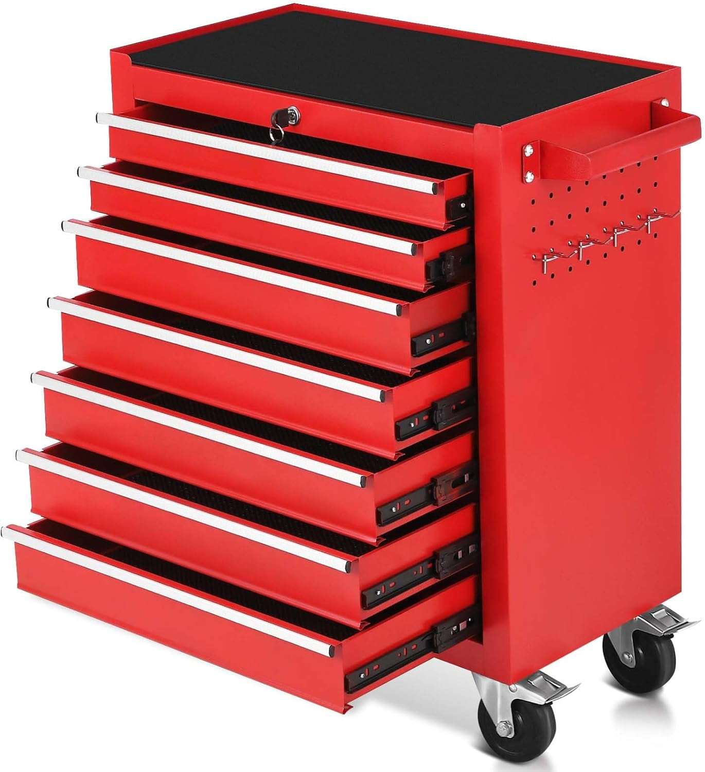 Garvee 7-Drawer Tool Chest, 2 in 1 Alloy Steel Rolling Tool Box ...