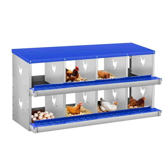 Garvee 8 Compartments Chicken Nesting Boxes without Legs, Roll-Out Egg ...