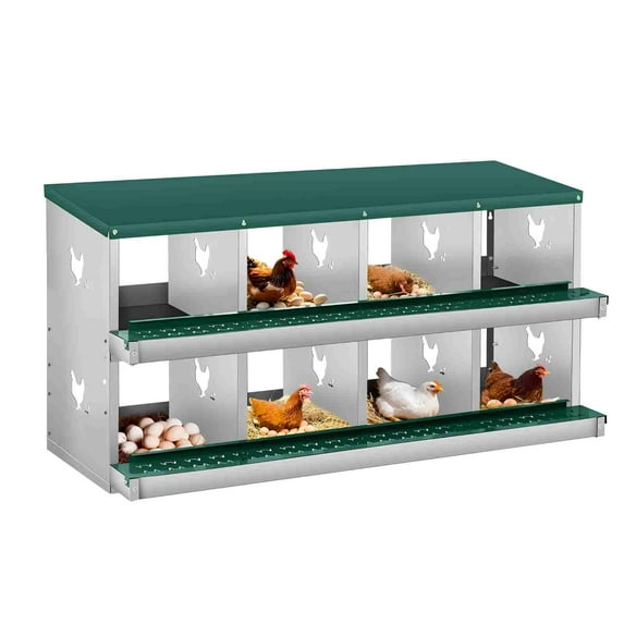 Garvee 8 Compartments Chicken Nesting Boxes without Legs, Roll-Out Egg ...