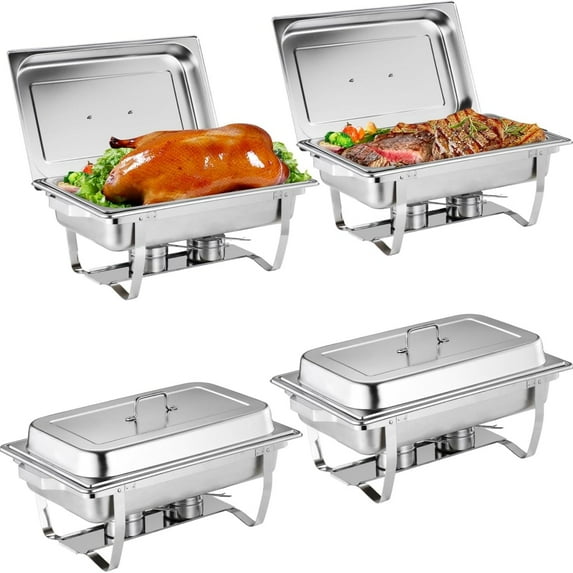 Garvee 8 Qt Chafing Dish for Buffet Set, Stainless Steel Buffet Servers ...
