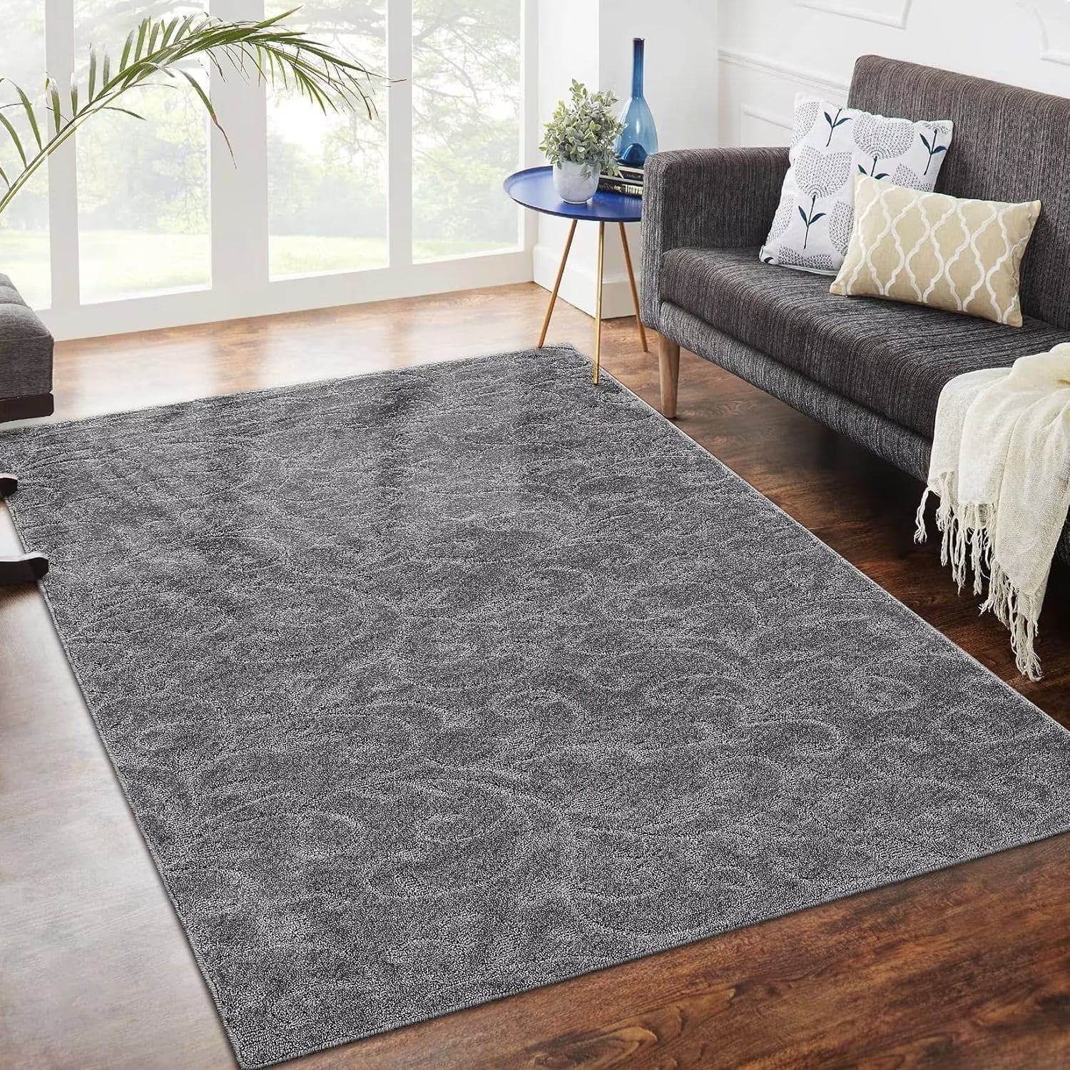 Garvee 9' x 12' Large Area Rug Indoor Solid Color Area Rug Boho Tribal ...