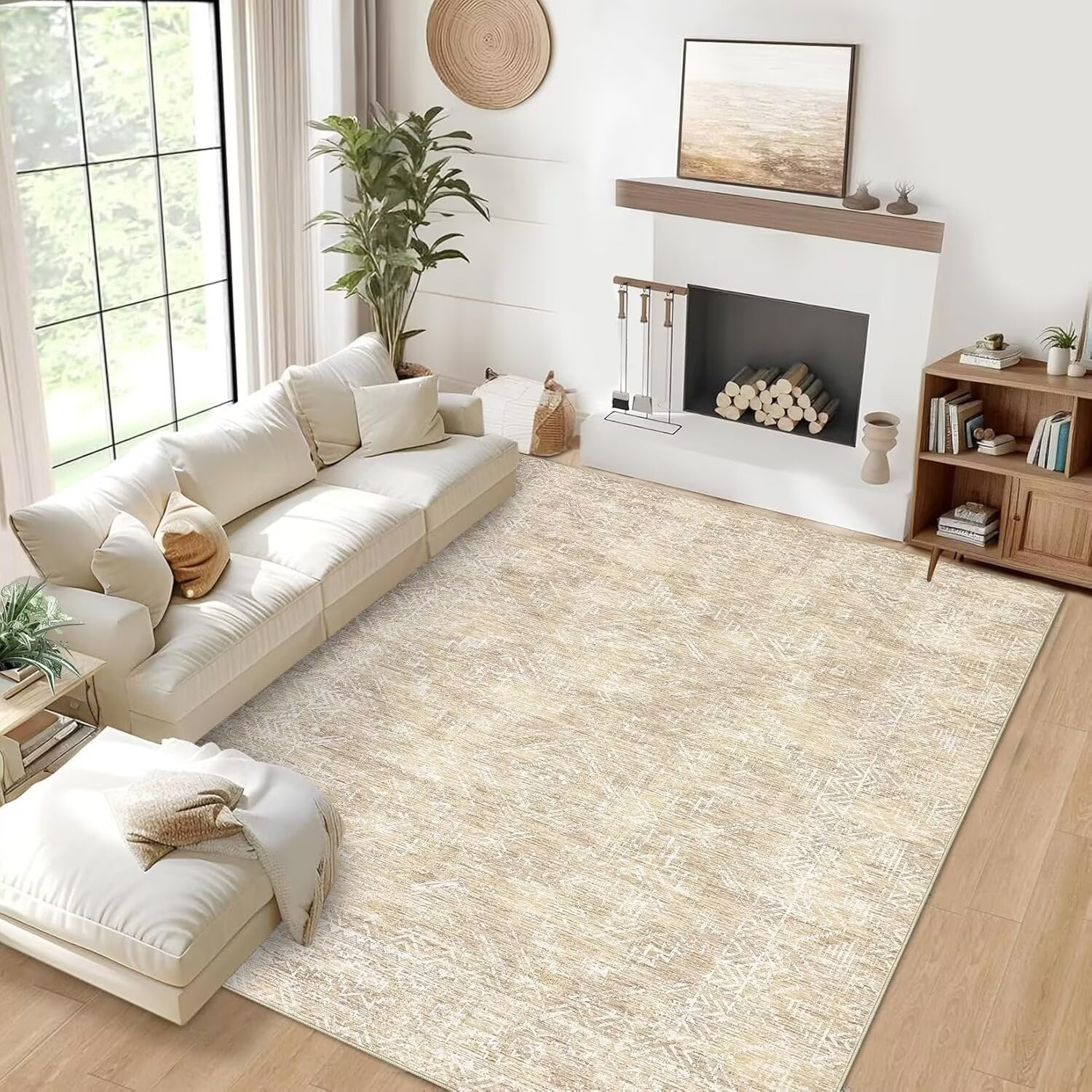 Garvee Area Rug 9'x12' Washable Vintage Geometric Rug Non-Shedding ...
