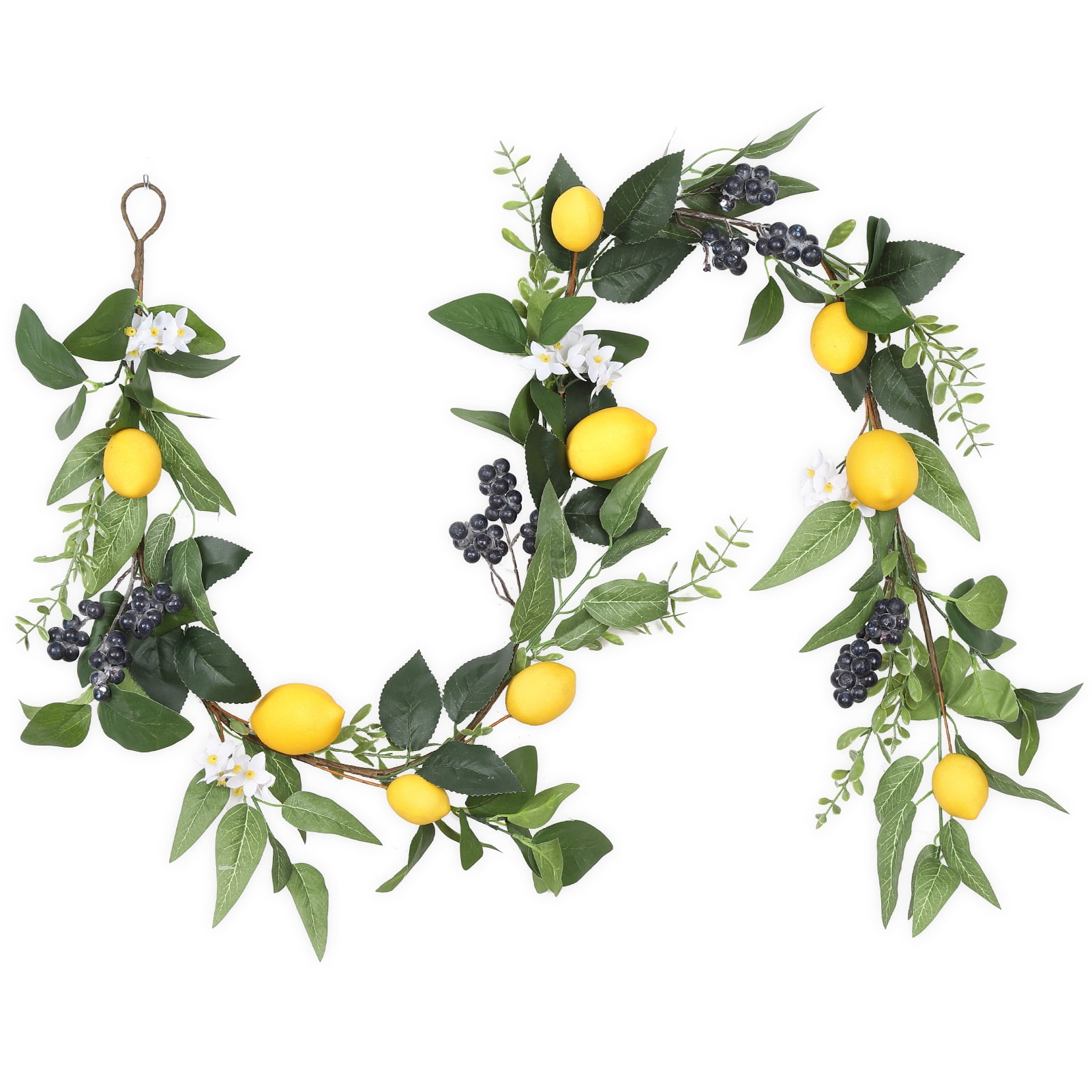 Garvee Artificial Lemon Blueberry Garland, 6FT Spring Summer Fruit ...
