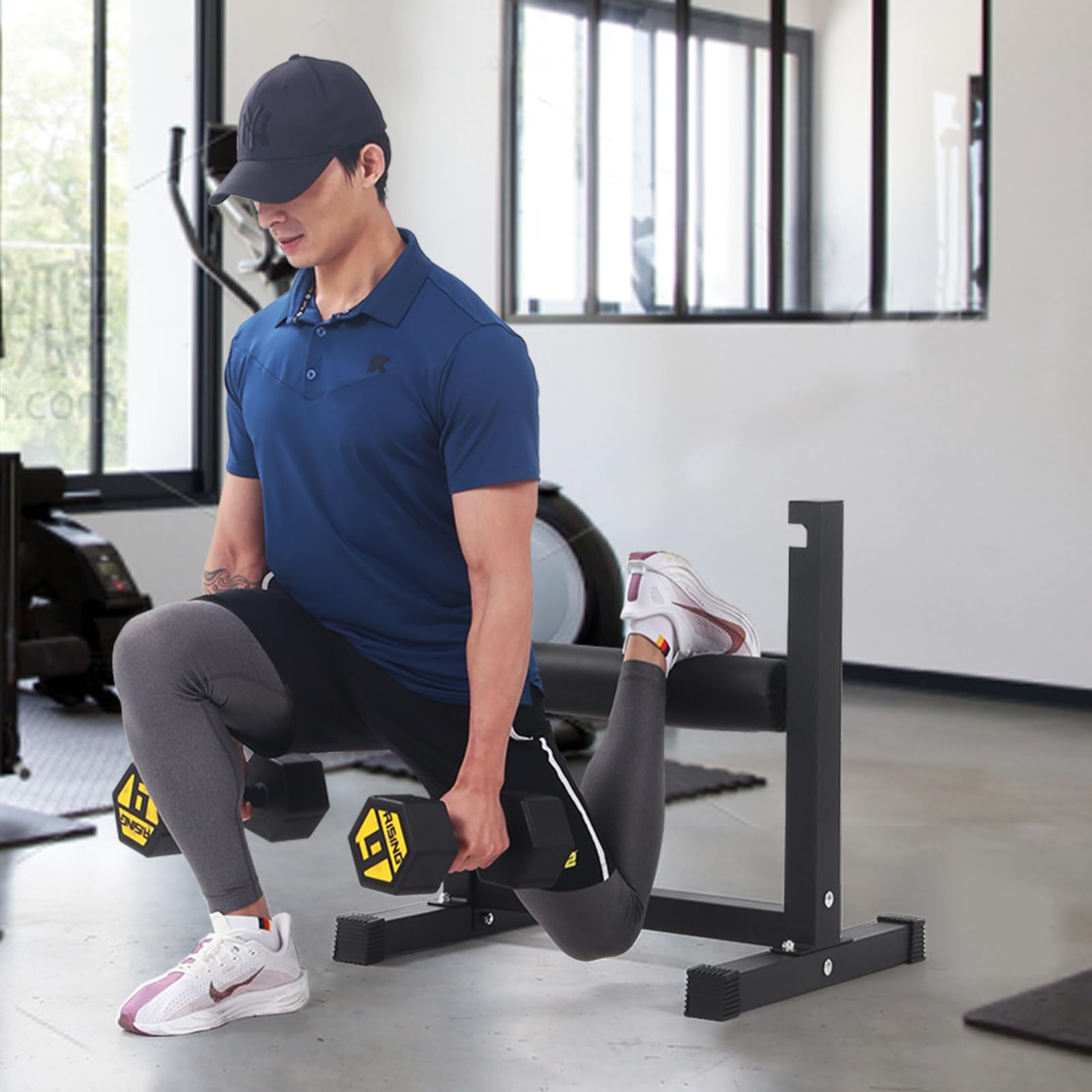 Garvee Bulgarian Split Squat Stand, Single Leg Squat Roller, Single ...