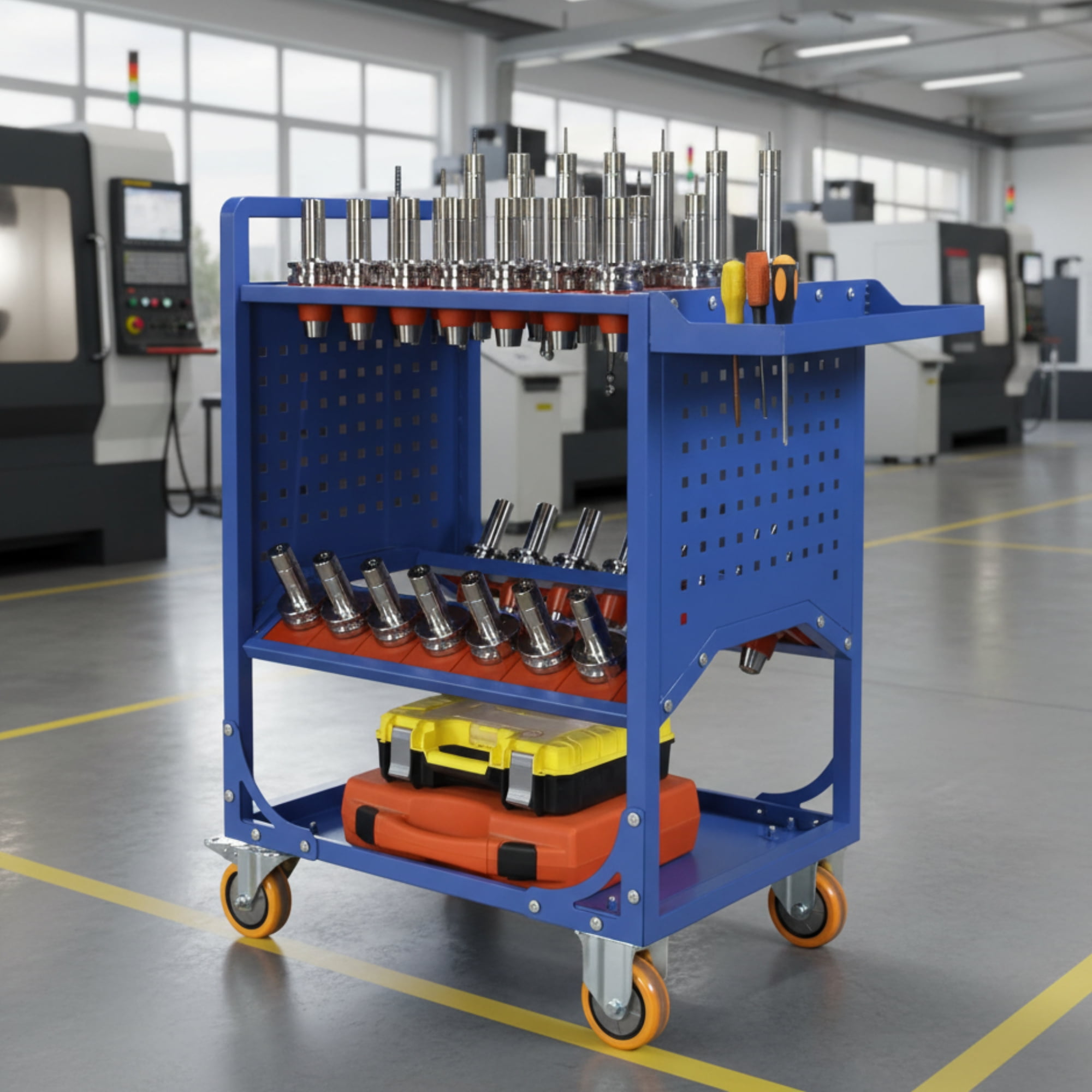Garvee CNC Tool Cart, Utility Carts with Wheels and Storage Rack, Easy ...