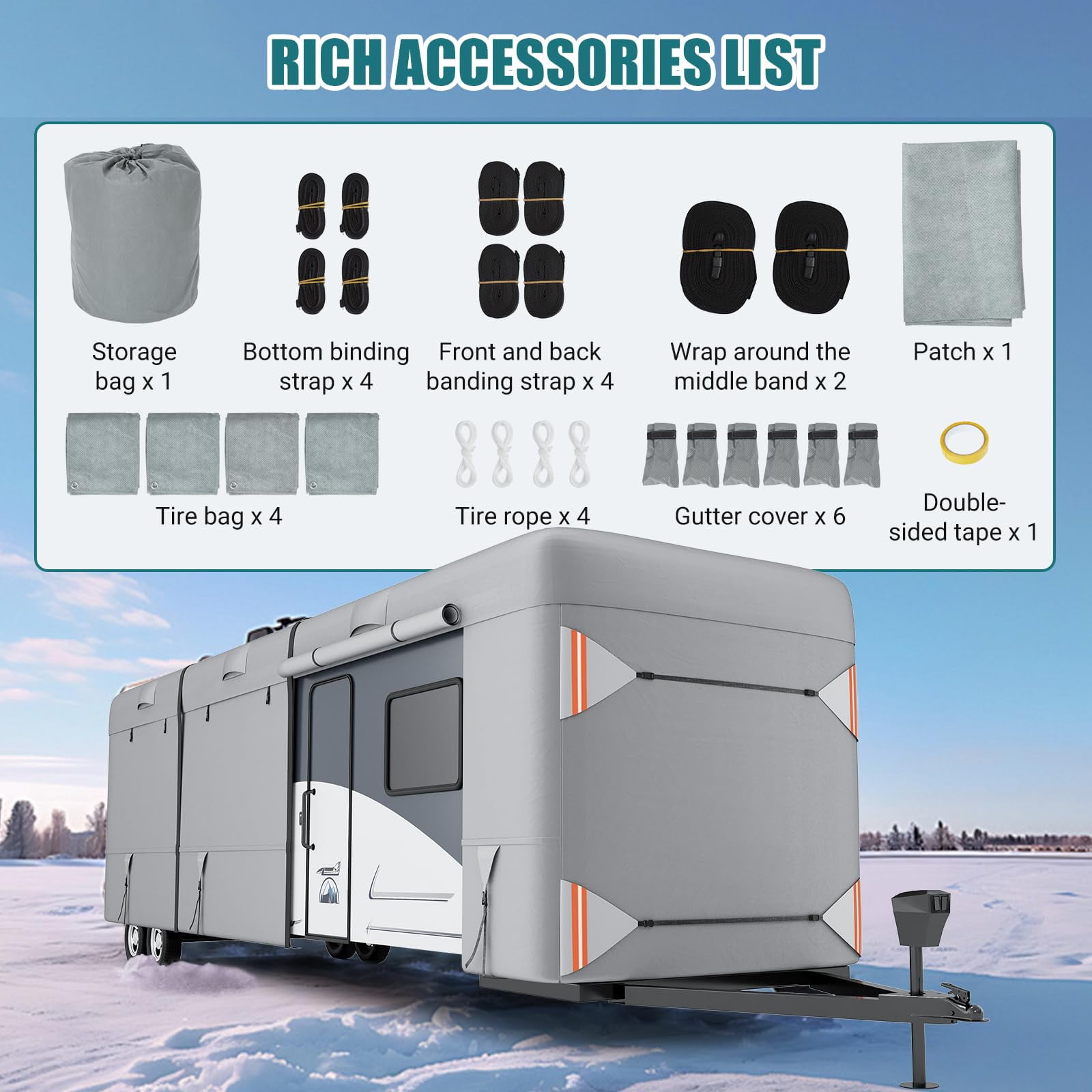 Garvee Class C RV Cover – Waterproof, UV Protection, Windproof ...