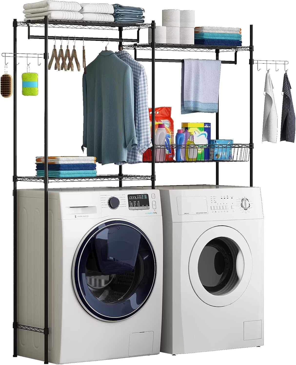 Garvee Clothes Drying Rack, Over Washer and Dryer Laundry Room Bathroom ...