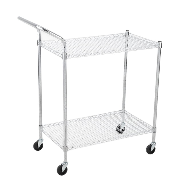 Garvee Commercial Grade Utility Cart, 4 Tires Wire Rolling Cart, Steel ...