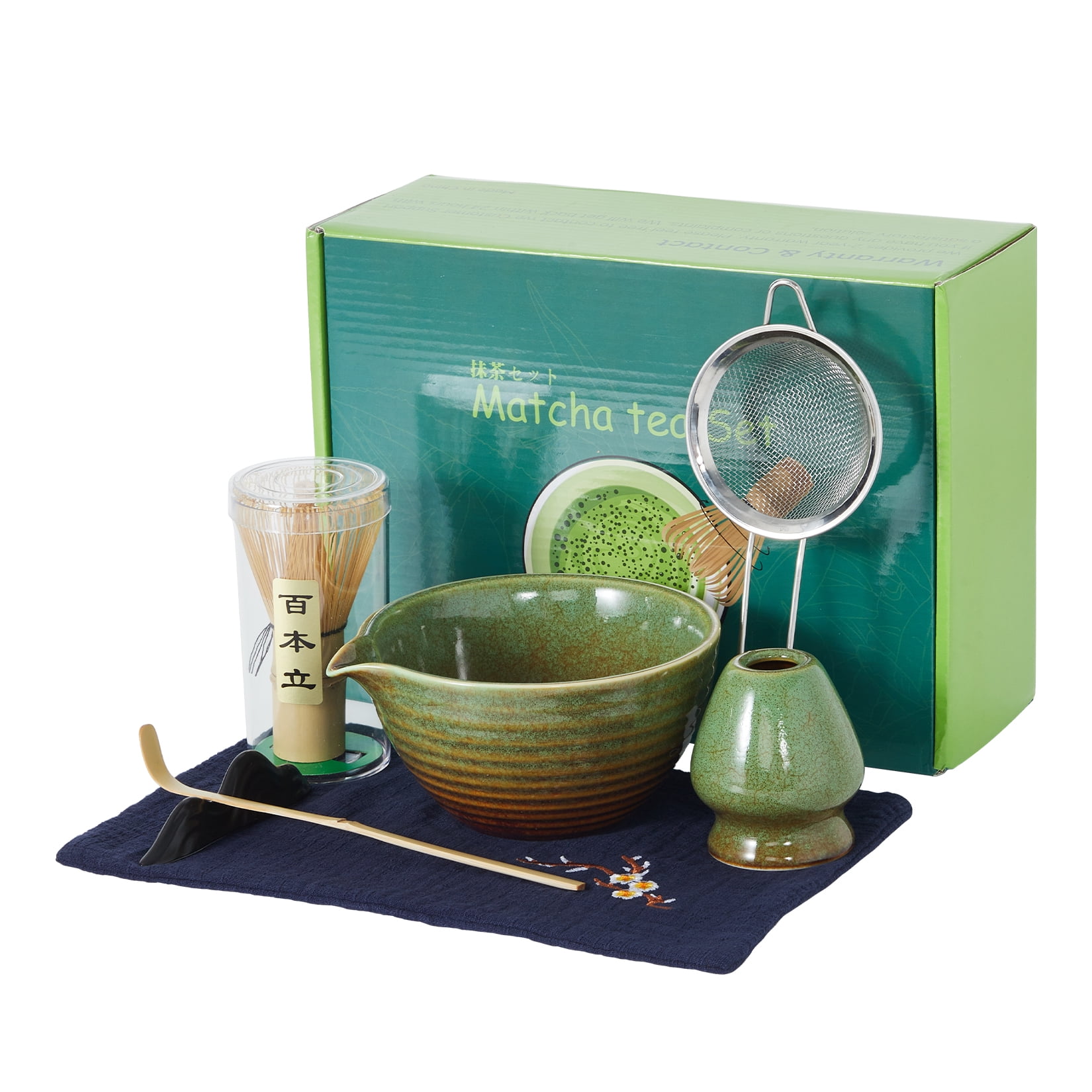 Garvee Complete 7-Piece Matchaa Tea Set – Ceramicc Bowl, Bambooo Whiskk ...