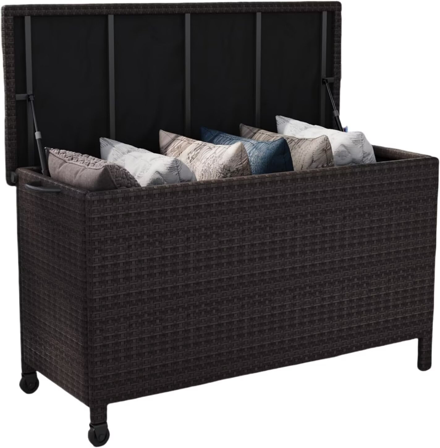 Garvee Deck Box Waterproof, 120 Gallon Large Outdoor Storage Box, PE ...