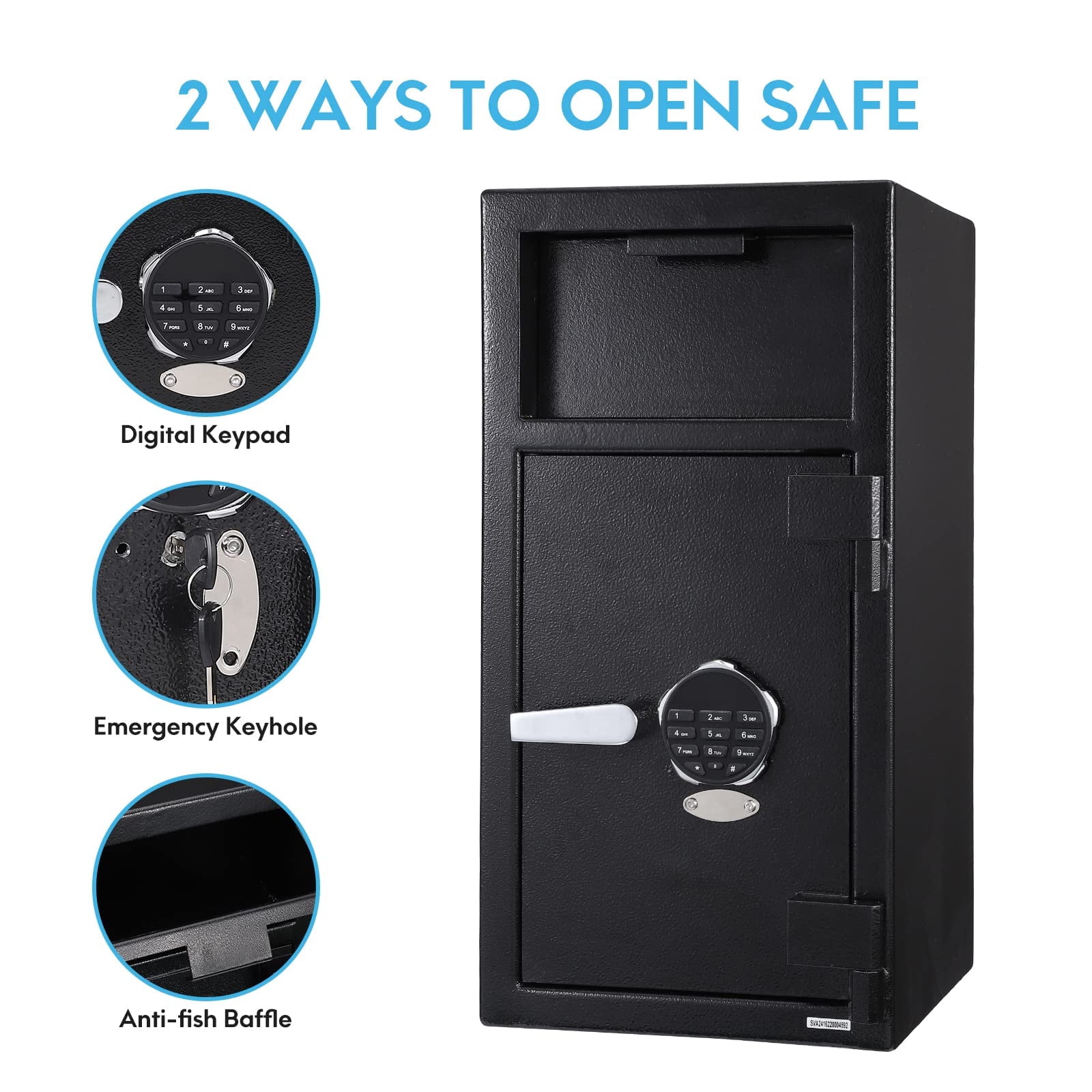Garvee Digital Depository Safe Box, Security Safe with Keypad, Interior ...