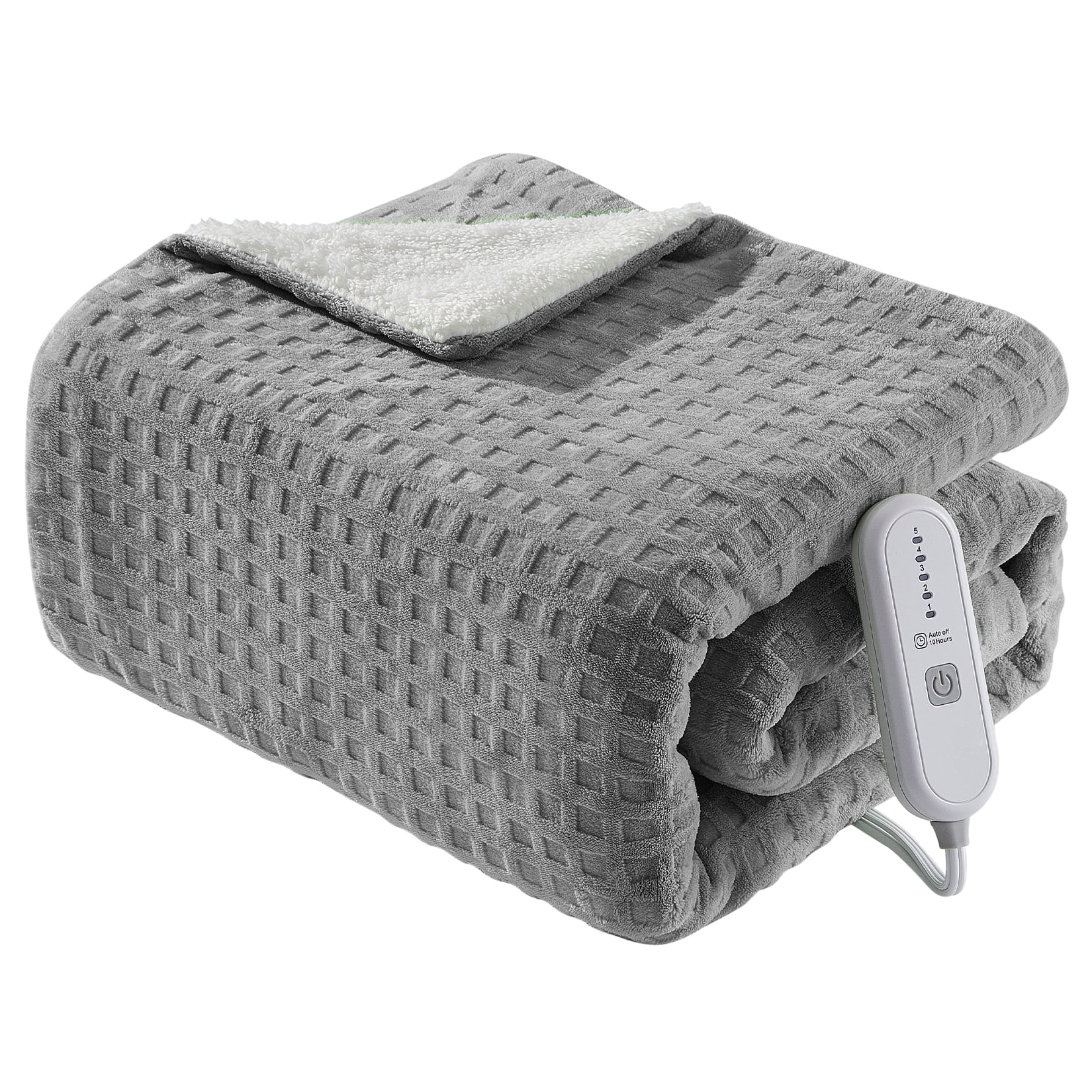 Garvee Electric Heated Blanket Twin Size, 5 Heating Levels & 10 Hours ...
