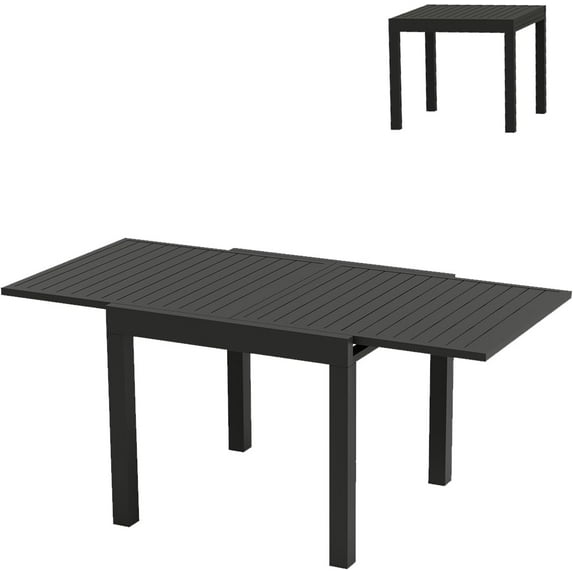 Garvee Expandable Outdoor Dining Table – Adjustable Patio Table for 4-6 ...