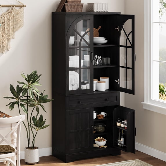 Garvee Farmhouse Pantry Cabinet, 71.9" Tall Freestanding Kitchen ...