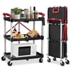 Torin 3 Layers Utility Cart:Multifunction Rolling/Service Steel Tool ...