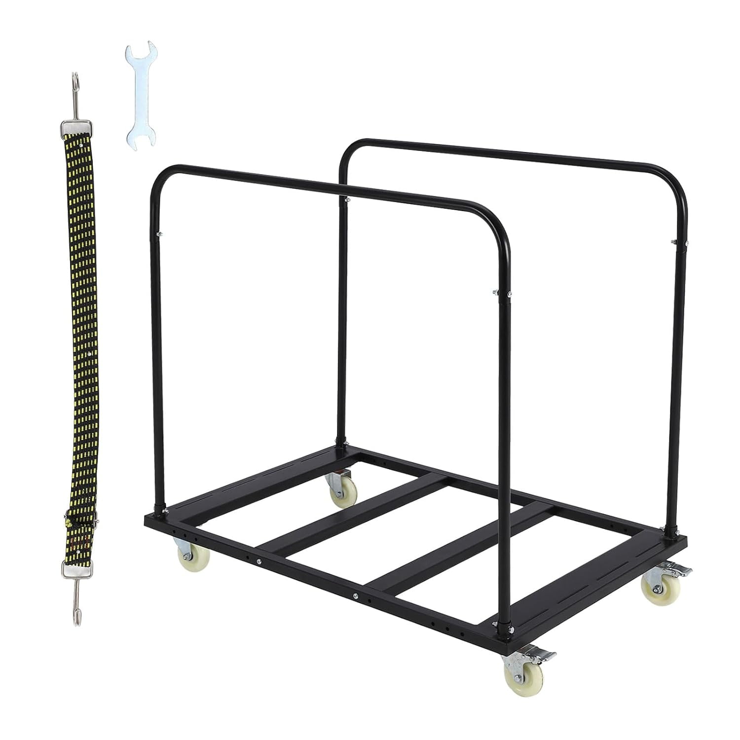 Garvee Folding Table Cart, Heavy Duty Table Dolly w/ 4 Wheels, Drywall ...