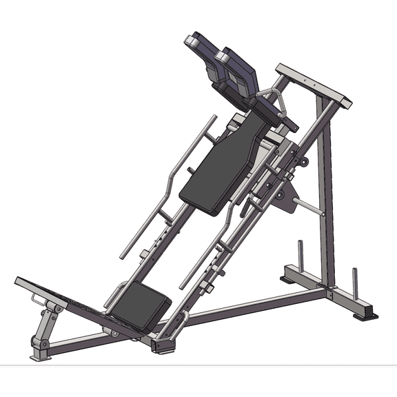 Titan Fitness 700 LB Plate-Loaded Linear Hack Squat Press Machine for ...