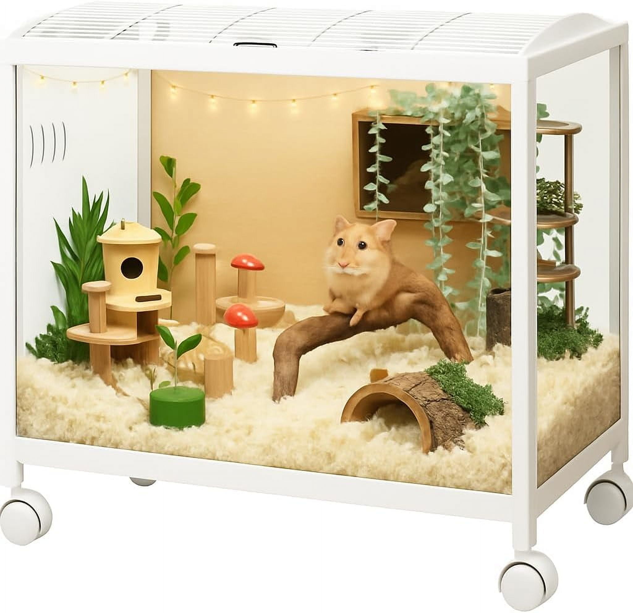 Garvee Hamster Cage, Metal Mice and Rat Habitat Stackable with ...