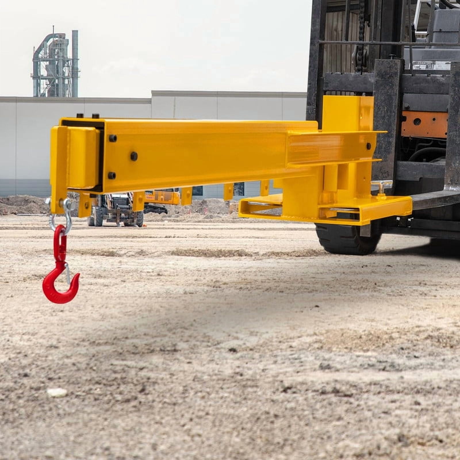 Garvee Heavy-Duty Adjustable Forklift Jib Crane – 3 Ton Telescopic Boom ...