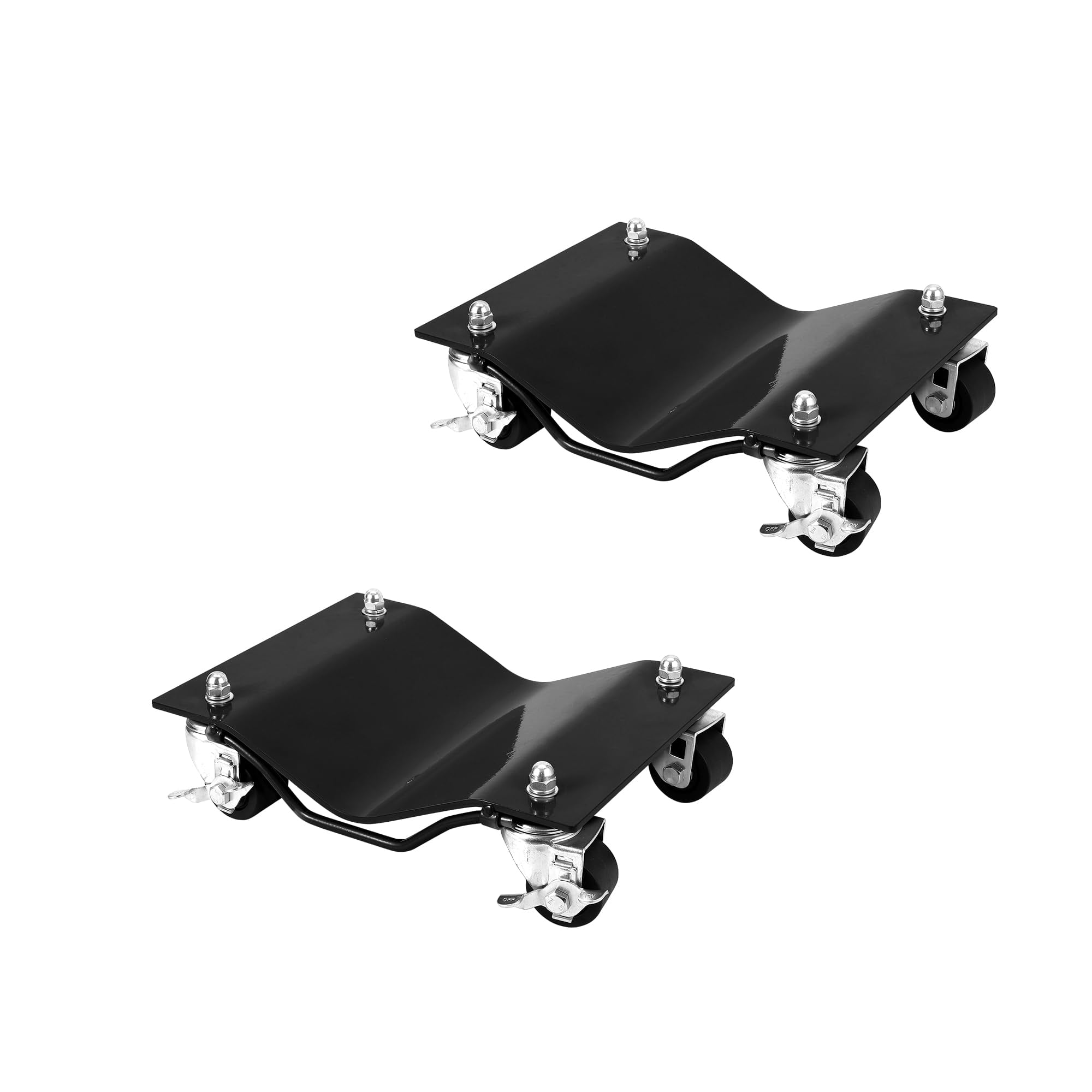 Garvee Heavy Duty Car Wheel Dollies with 3” Reinforced Casters, Curved ...