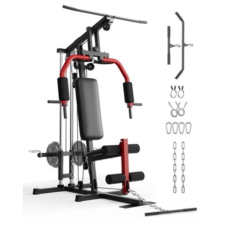 vidaXL Multi-purpose Home Gym System, 143.3lb Fitness Workout Equipment ...