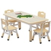 Buzz & Bloom Kids 4-Piece Wood Table Set - Walmart.com