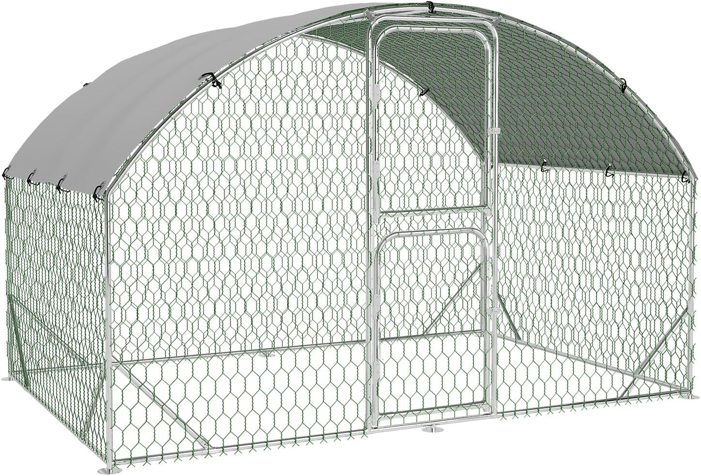 Garvee Large Metal Chicken Coop, 9.8x6.5x6.5 FT FT Metal Chicken Run ...
