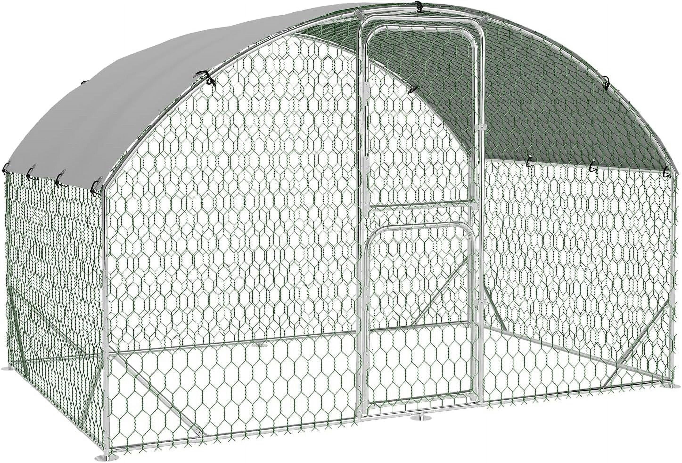 Garvee Large Metal Chicken Coop, 9.8x6.5x6.5 FT FT Metal Chicken Run ...