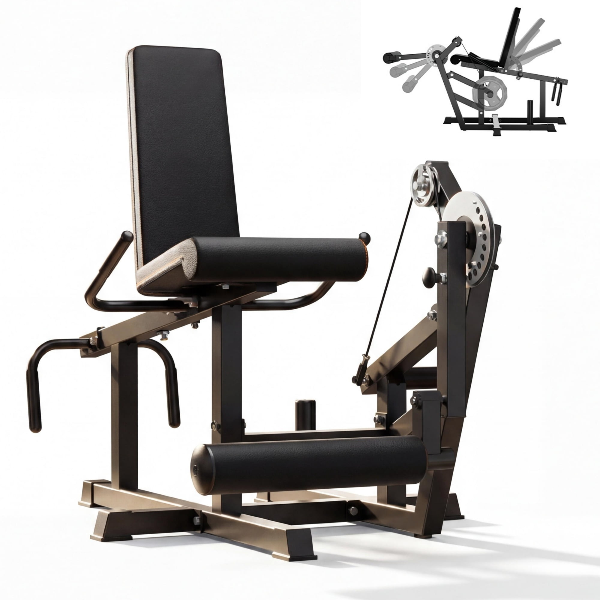 GARVEE 6 in 1 Leg Extension and Curl Machine,700LB Adjustable Leg ...