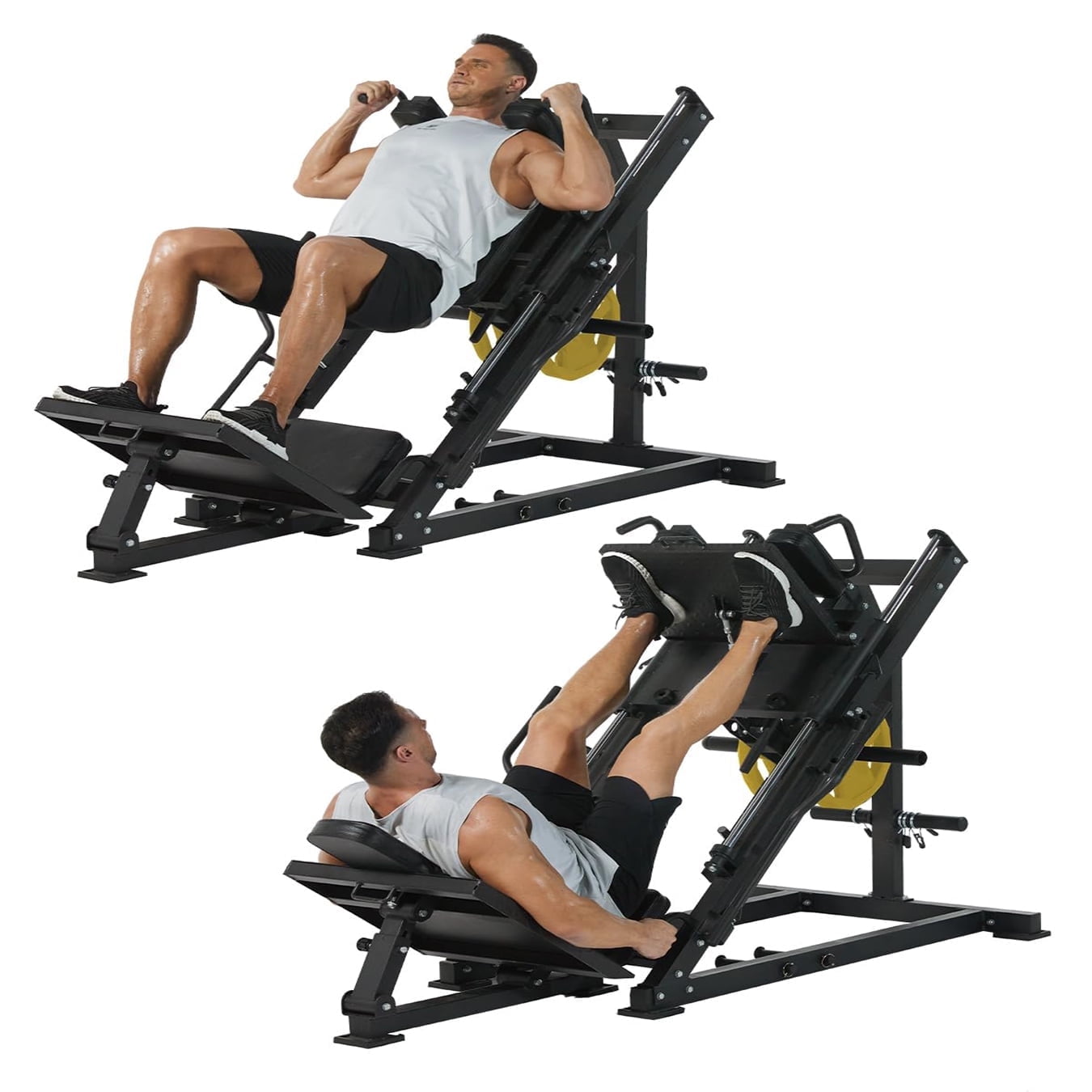 Garvee Leg Press Hack Squat Machine, 1400 Lb Capacity, 2-in-1 Design ...