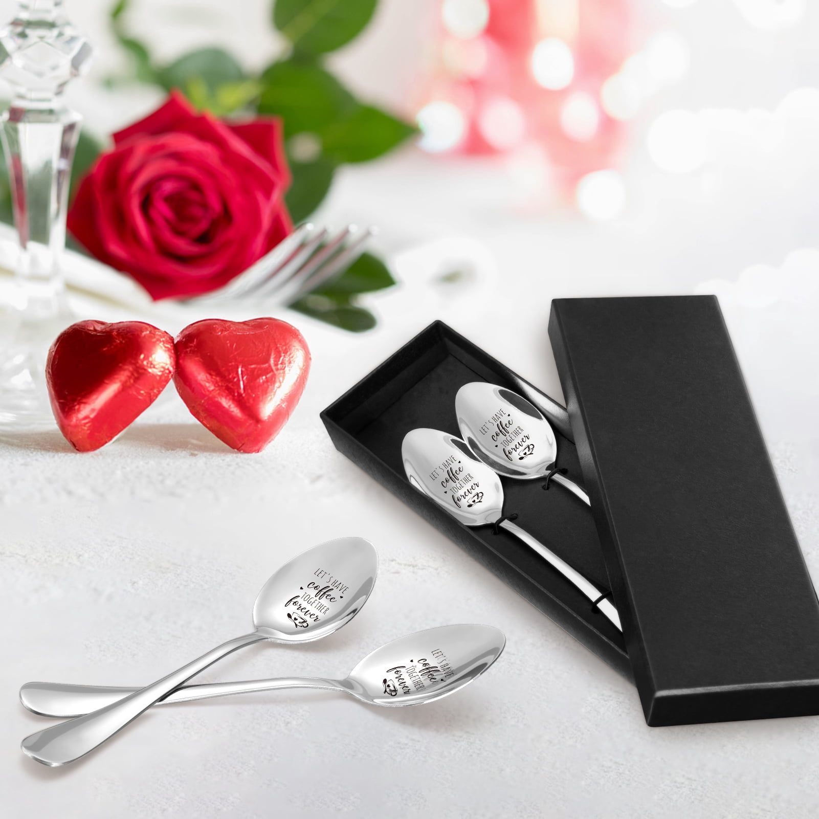 Garvee Let's Have Coffee Together Forever Coffee Spoon Set Couples ...