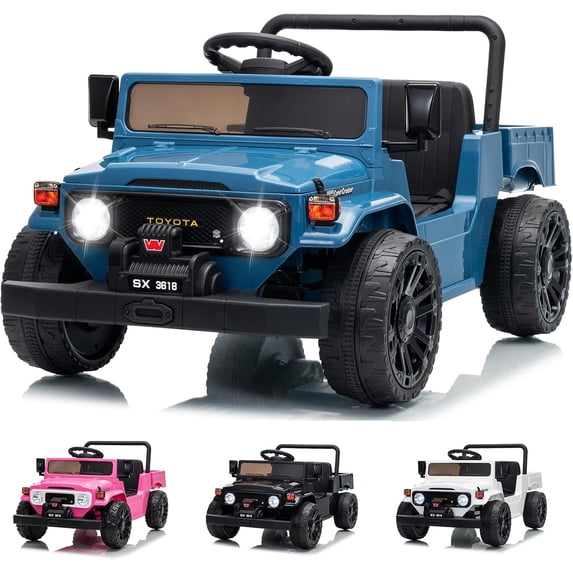 Garvee Licensed Toyota 12V Kids Ride-On Truck 4WD Remote Control All ...