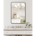 Garvee Matte Black Round Mirror Black_22"*30" Rectangular - Walmart.com